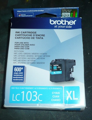 GENUINE Brother Cyan LC103C XL Ink Cartridges 2023 | eBay