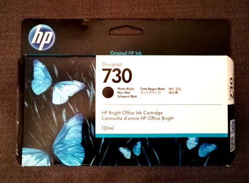 HP 730 130ml Matte Black Designjet Ink Cartridge P2V65A for sale online ...