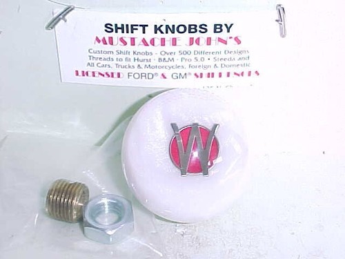 "Willys - Overland Logo Custom 2"" Shift Knob | White Pearl | Made in ...