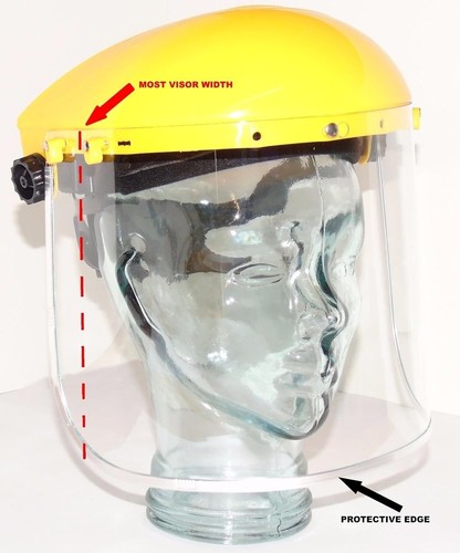 CLEAR FLIP UP FULL FACE SHIELD SAFETY SCREEN MASK EYE PROTECTOR SPARE ...