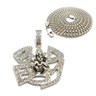 Hip Hop Iced Micro Rich Gang RG Pendant & 5mm 24" Cuban Chain Fashion ...
