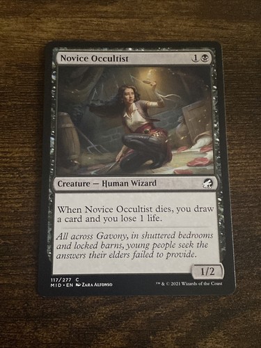 Novice Occultist Innistrad: Midnight Hunt 117/277 MTG Magic The ...