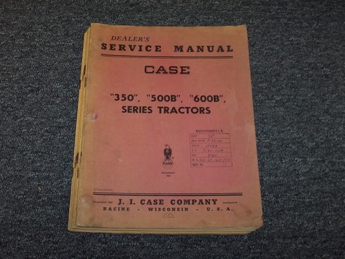 Case 350 500B 600B Series Tractor Workshop Shop Service Repair Manual ...