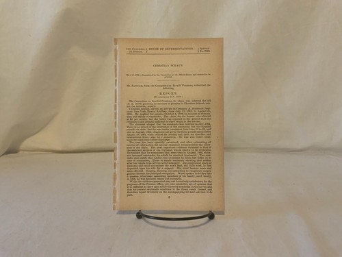 Antique 1890 Government Report Christian Schaub Co. A 16th Reg. NY ...