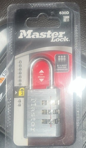 Master Lock Padlock 630D Set Your Own Combination Luggage Lock, 1-3/16 ...