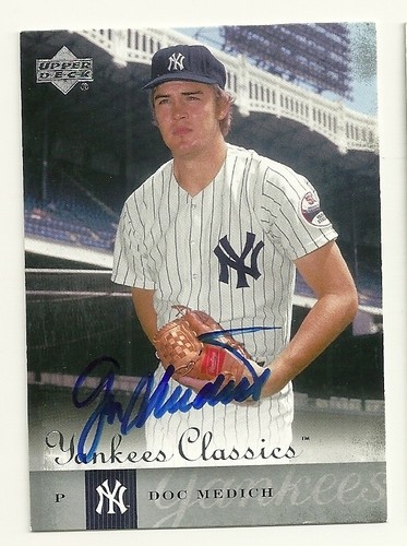 GEORGE DOC MEDICH 2004 UPPER DECK YANKEES CLASSICS SIGNED # 53 YANKEES ...