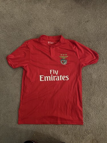 Benfica Fly Emirates Soccer Jersey Red Polo Shirt Cervi #11 Size Small ...