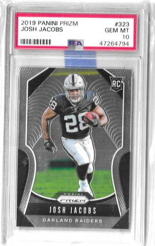 2019 Prizm Vegas Raiders JOSH JACOBS Rookie Card PSA 10 GEM MINT | eBay