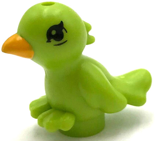 Lego New Lime Bird Friends Elves with Bright Light Orange Beak and ...