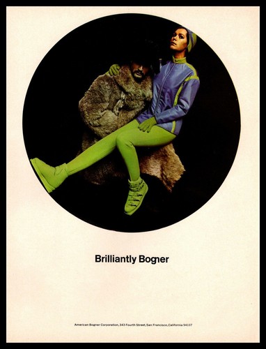 1967 Bogner Ski Wear San Francisco Man In Fur Coat "Brilliantly Bogner ...