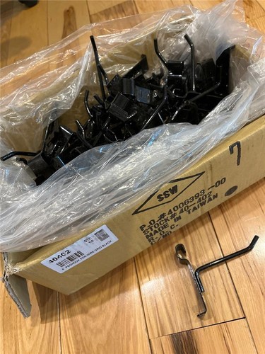 Uline Gridwall Display 4" Peg Hooks S-19933BL Black Wire Lot of 72 | eBay