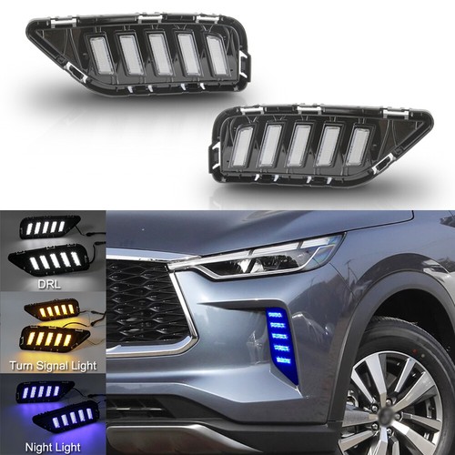 3-Colors LED DRL Daytime Running Light Fog Lamp For Infiniti QX60 2022 ...