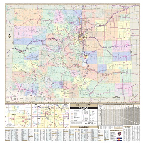 Colorado State Wall Map | eBay