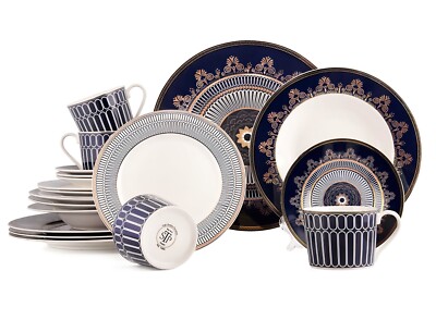 Cobalt Blue Dinnerware Set In Dinner Service Sets for sale | eBay