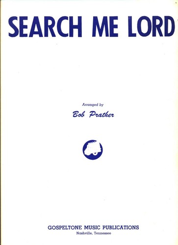 BOB PRATHER SEARCH ME LORD SHEET MUSIC PIANO/VOCAL EXTREMELY RARE 1953 ...