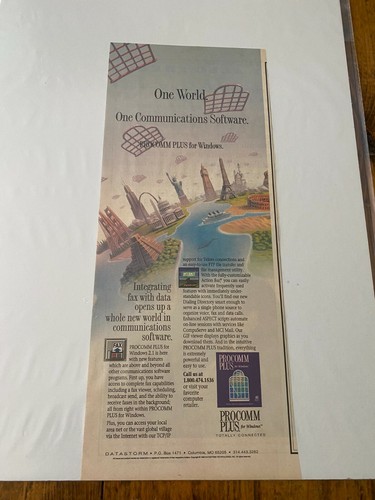 Vintage 1995 Procomm Plus Communications Software ad | eBay