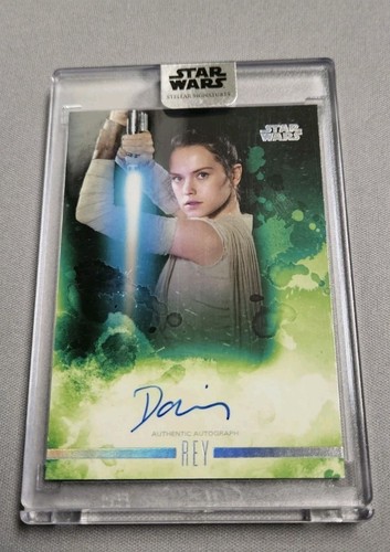 2019 Topps Star Wars Stellar Signatures Daisy Ridley As Rey /40 ...