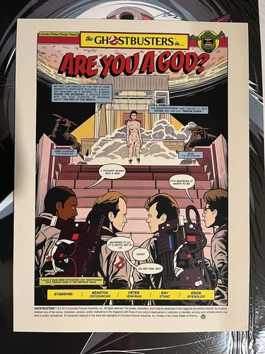 Ghostbusters Are You a God Matthew Skiff Gallery 1988 Poster Art Print ...