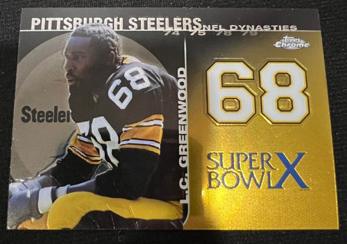 L.C. GREENWOOD Pittsburgh Steelers 2008 Topps Chrome NFL Dynasties ...