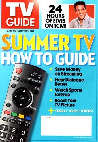 COLLECTIBLE TV GUIDE - SUMMER TV GUIDE TRIPLE ISSUE - 24 HRS OF ELVIS ...