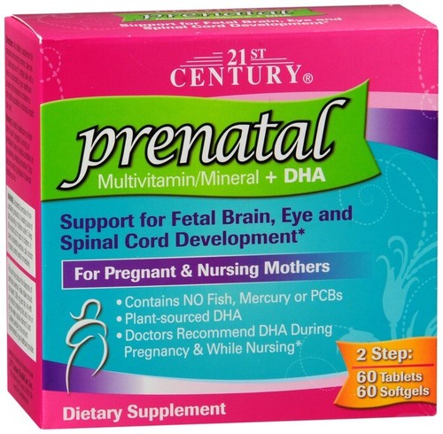 21st Century Prenatal Multivitamin Tablets Plus DHA Softgels 120 EA ...