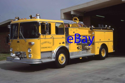 Fire Truck Photo Sunnyvale Wide Cab Crown Firecoach Engine Apparatus Madderom | eBay