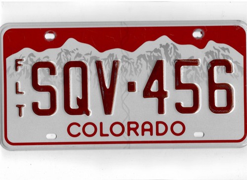 COLORADO passenger license plate "SQV-456" *****FLEET***** | eBay