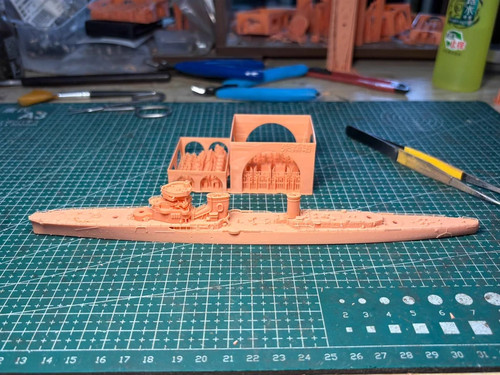 3D Printed 1/700 Italian Navy Giussano-class Cruiser Unpainted Model ...