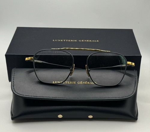 New Lunetterie Generale Black/Gold Spitfire Titanium Made In Japan $670 ...