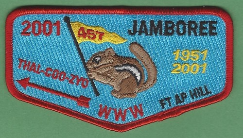 THAL-COO-ZYO LODGE 57 NATIONAL JAMBOREE 2001 BOY SCOUT OA FLAP PATCH ...