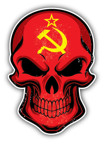 Uni Soviet Flag Skull Car Bumper Sticker Decal | eBay