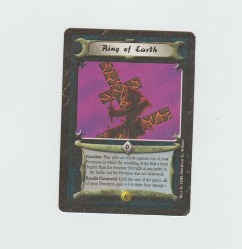 Ring of Earth L5R Legend of the Five Rings CCG Obsidian Edition 1997 | eBay
