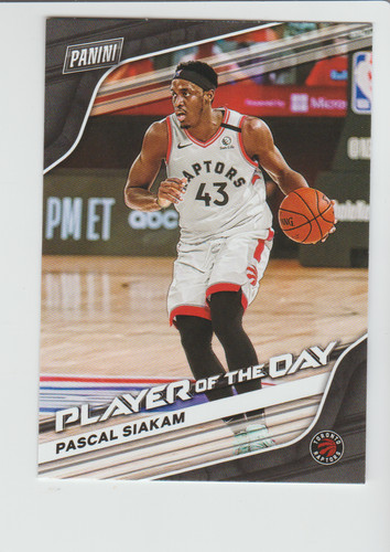 2020-21 Panini Player of the Day #48 Pascal Siakam card, Indiana Pacers ...