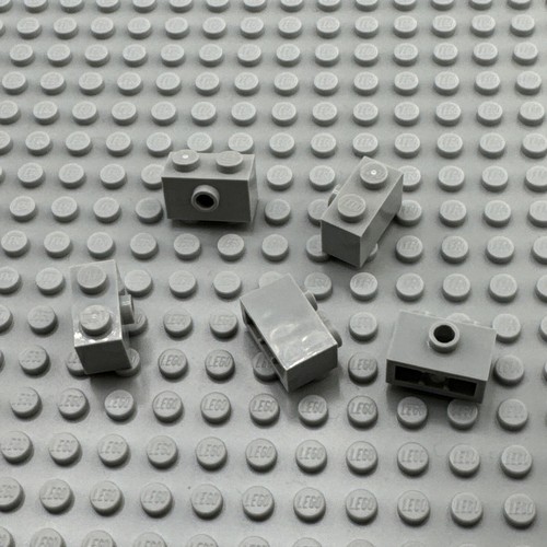 LEGO Brick Modified - Light Bluish Gray - 1 x 2 with Stud on Side - QTY ...