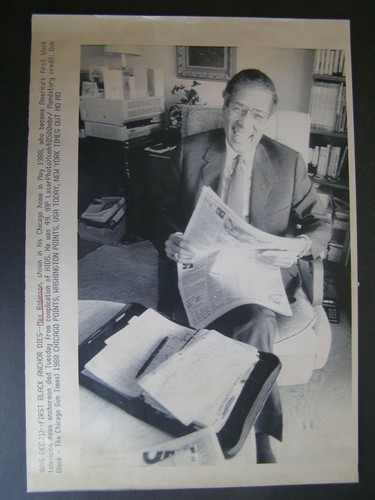 AP Wire Press Photo 1988 First Black TV Anchor Max Robinson dies comp ...