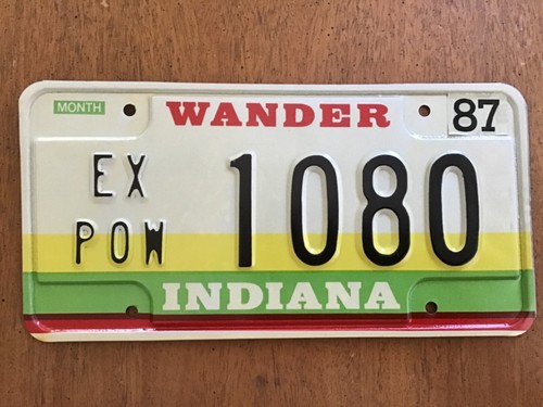 1987 Indiana EX POW License Plate Tag prisoner of war | eBay