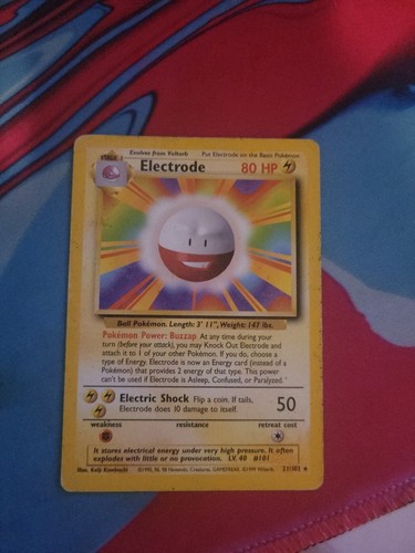 Pokémon TCG Electrode Base Set 21/102 Regular 1st Edition Rare | eBay