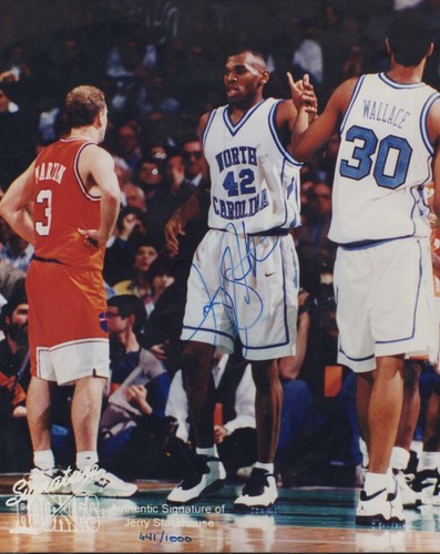 SIGNATURE ROOKIES JERRY STACKHOUSE NORTH CAROLINA 641/1000 SIGNED W ...