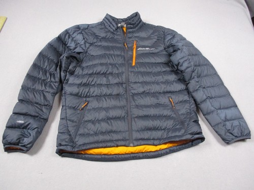Eddie Bauer Jacket Mens Large Gray eb800 Goose Down First Ascent Puffer ...