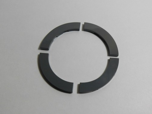 LEGO Lot of 4 Dark Bluish Gray 4x4 Quarter Round Macaroni Smooth Tiles ...