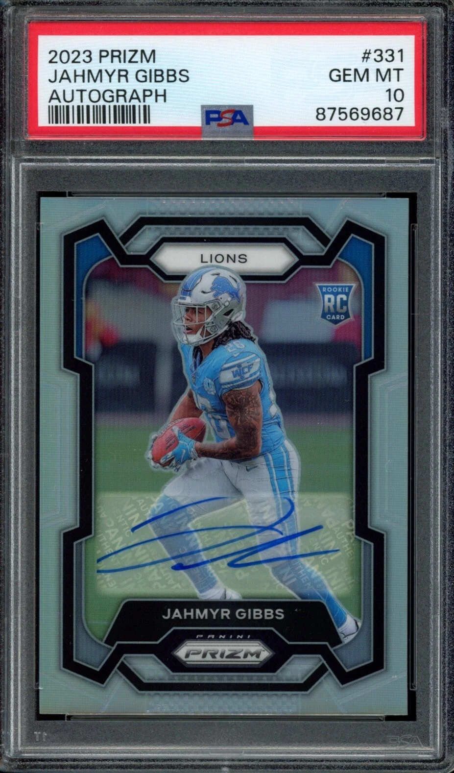 Jahmyr Gibbs 2023 Prizm #331 Rookie Autographs - Silver Price Guide ...