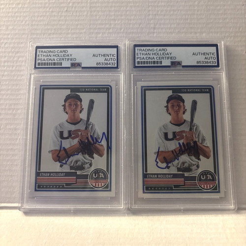 1 Ethan Holliday Signed Autographed Stars And Stripes Card PSA DNA | eBay