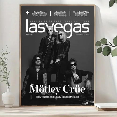 Motley Crue Las Vegas Magazine Issue Cover September 21 2025 Poster | eBay