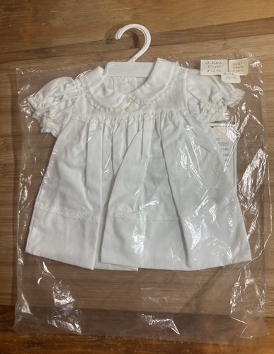 Vintage Alexis White Newborn Baby Dress Warren Featherbone 6 to 10 lb w ...