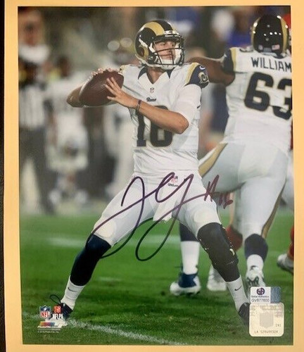 JARED GOFF AUTO signed LOS ANGELES RAMS 8"X10" photo w/COA | eBay