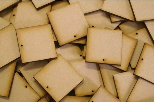 MDF Wooden Square Craft Blank Raw Wood Squares Art Projects Decoration ...