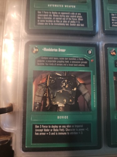 SWCCG Mandalorian Armor Cloud City (NM) NEAR MINT Rare Decipher Star ...