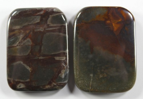 Two (2) Rainforest Agate 35x25mm Rectangle Focal Beads Peacock | eBay