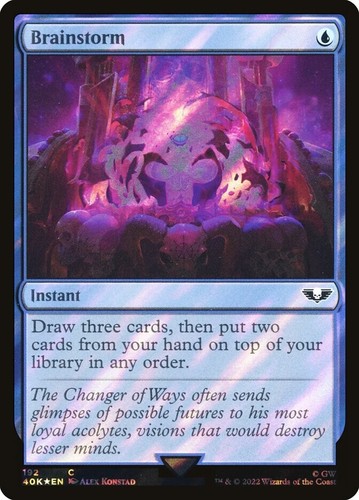 MTG | Brainstorm (Surge Foil) | Warhammer 40,000 40K | Magic the ...