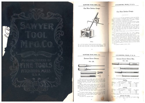 Orig. 1905 Catalogue of Machinist's Tools - Sawyer Tool, Fitchburg ...